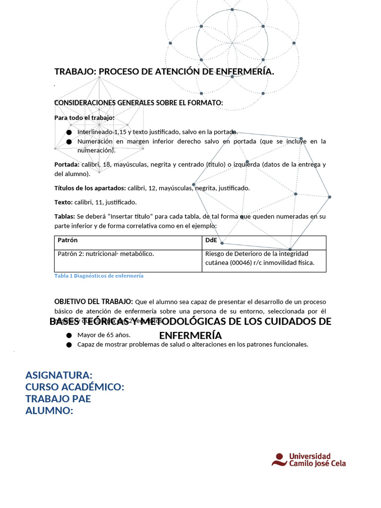 TRABAJO PAE Modificado | PDF | Dolor | Diagnostico medico