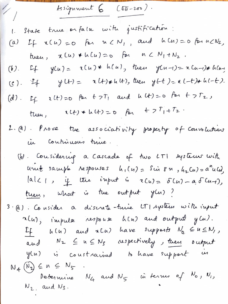 EE200 Assignment-6 28sep24 | PDF