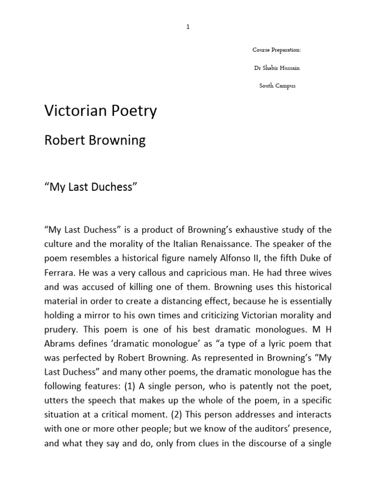 1411045333ENG0916Victorian Poetry Browningvictorian Poetry... Browning ...