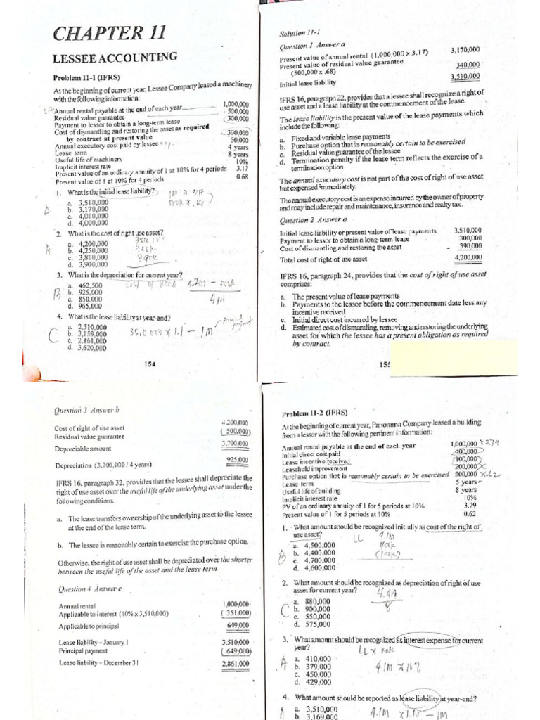 11 Lessee Accounting | PDF