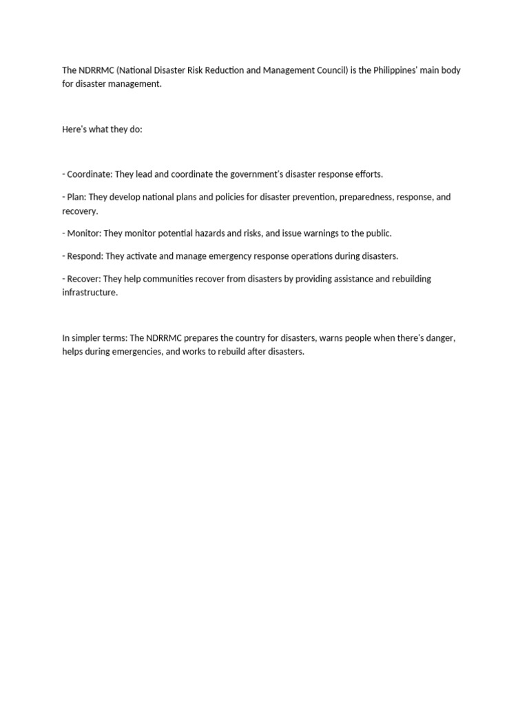 The NDRRMC (Nat-Wps Office | PDF