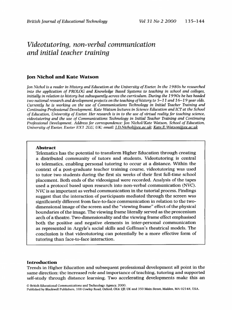 Non Verbal+Communication | PDF