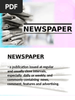 Parts of News Papers and Its Meaning | PDF | Newspapers | News