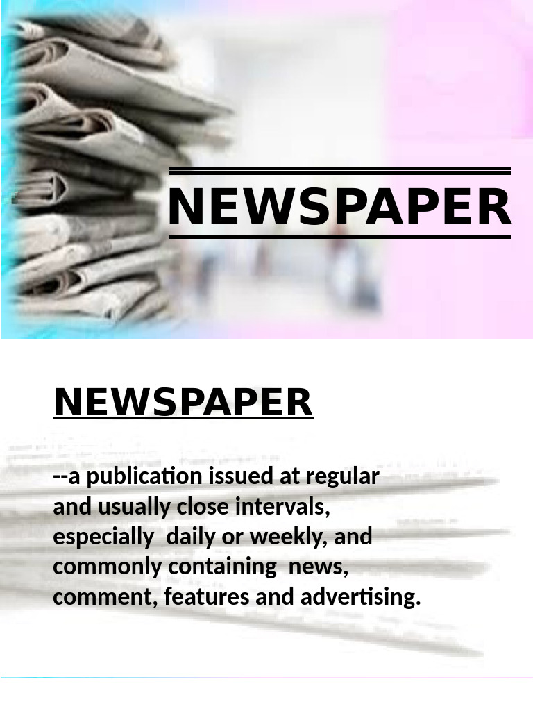 Newspaper Sections Overview | PDF | Newspapers | News