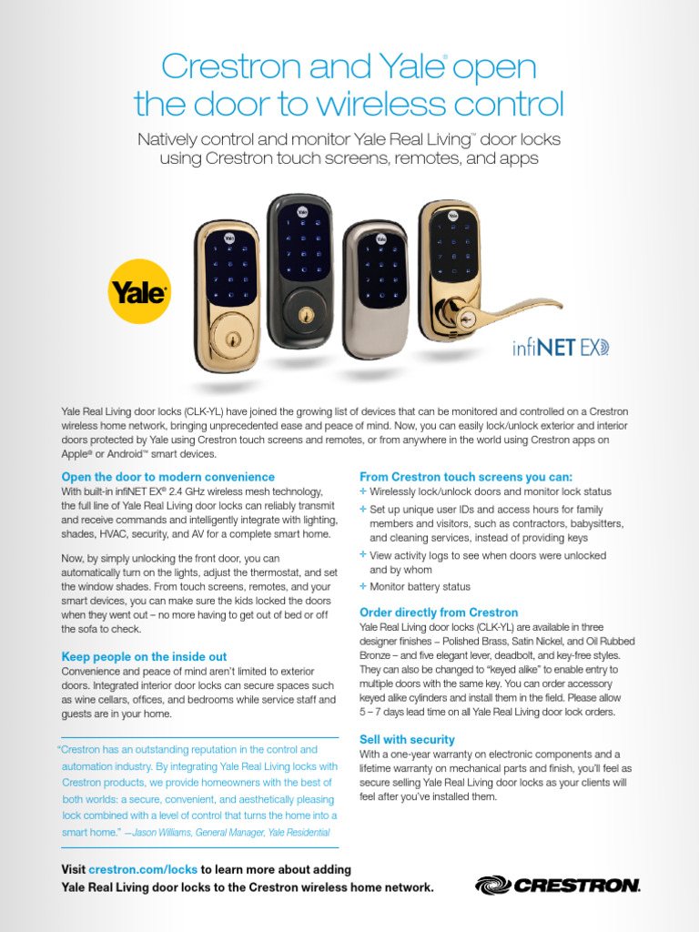 PB Yale Real Living Door Locks | PDF | Computing | Consumer Electronics