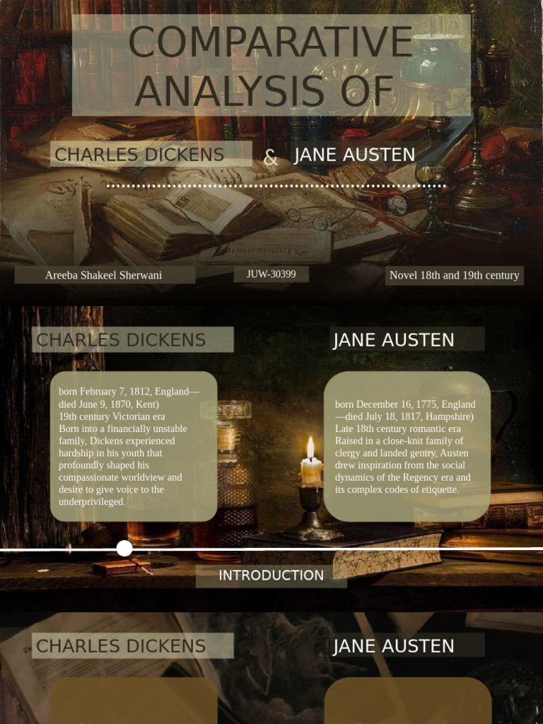 Austen vs. Dickens: A Comparative Study | PDF | Jane Austen | Charles ...