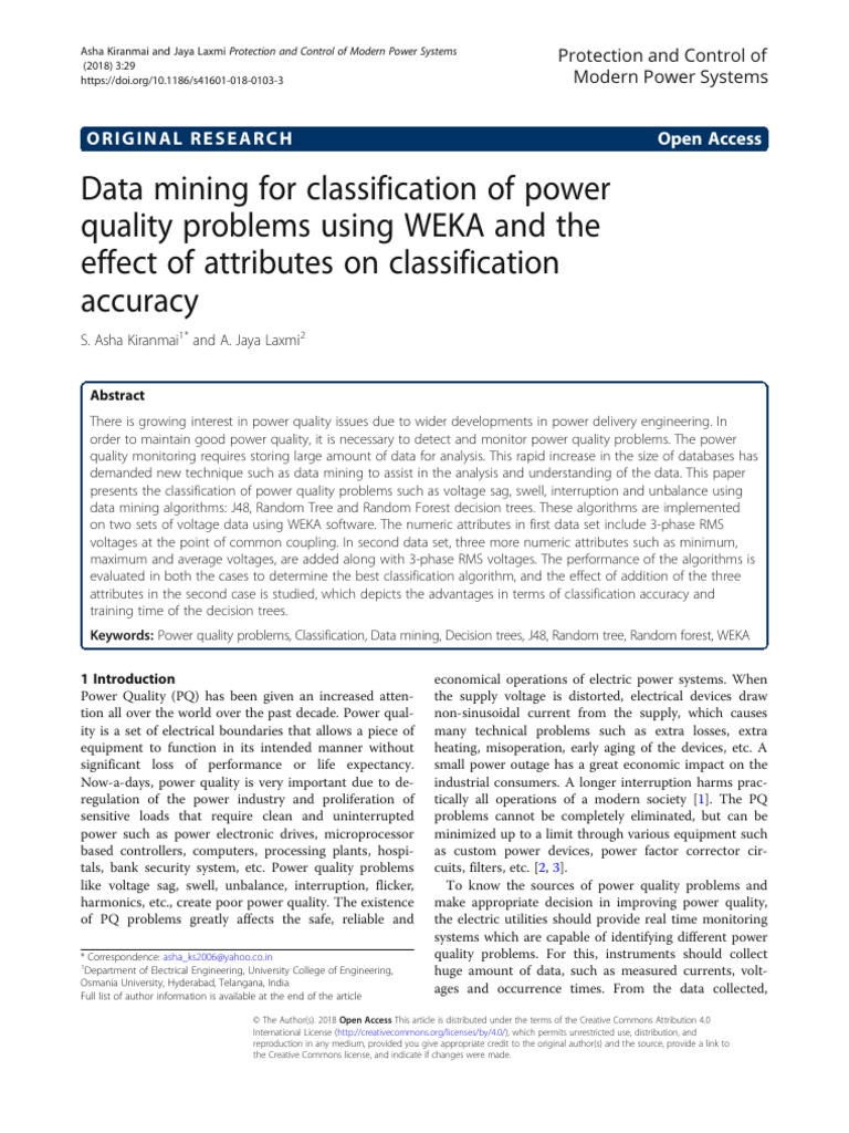 Classifying Power Quality Issues with Data Mining | PDF | Statistical Classification | Data Mining