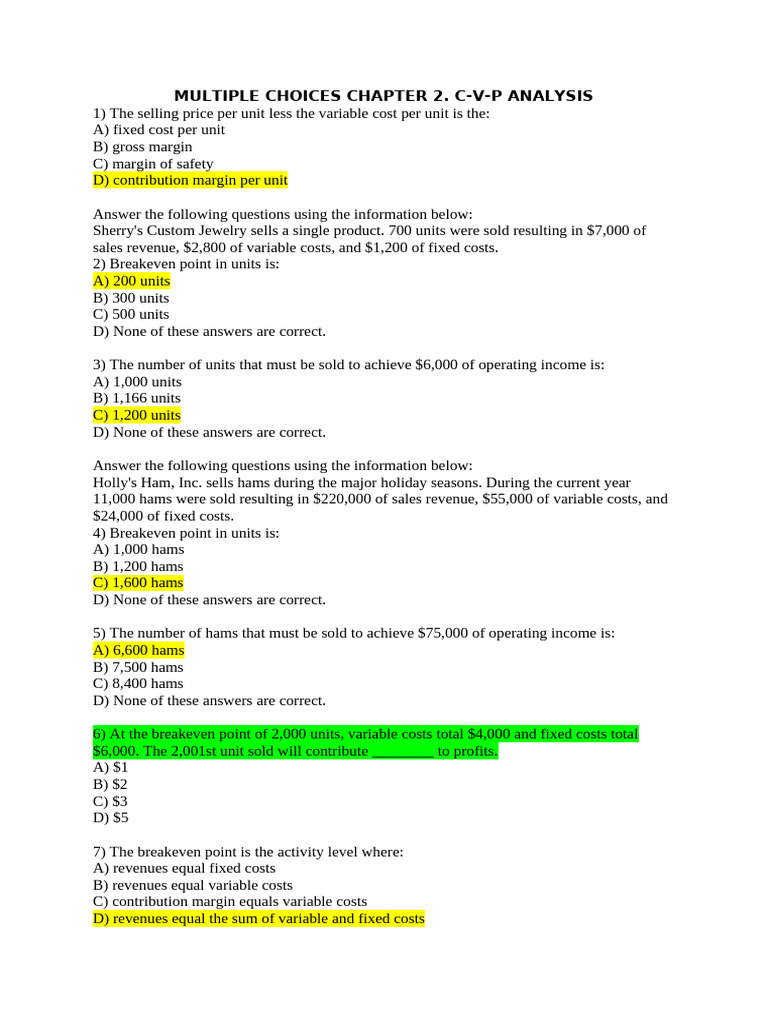 Multiple choices Chapter 2 | PDF | Business Economics | Economies