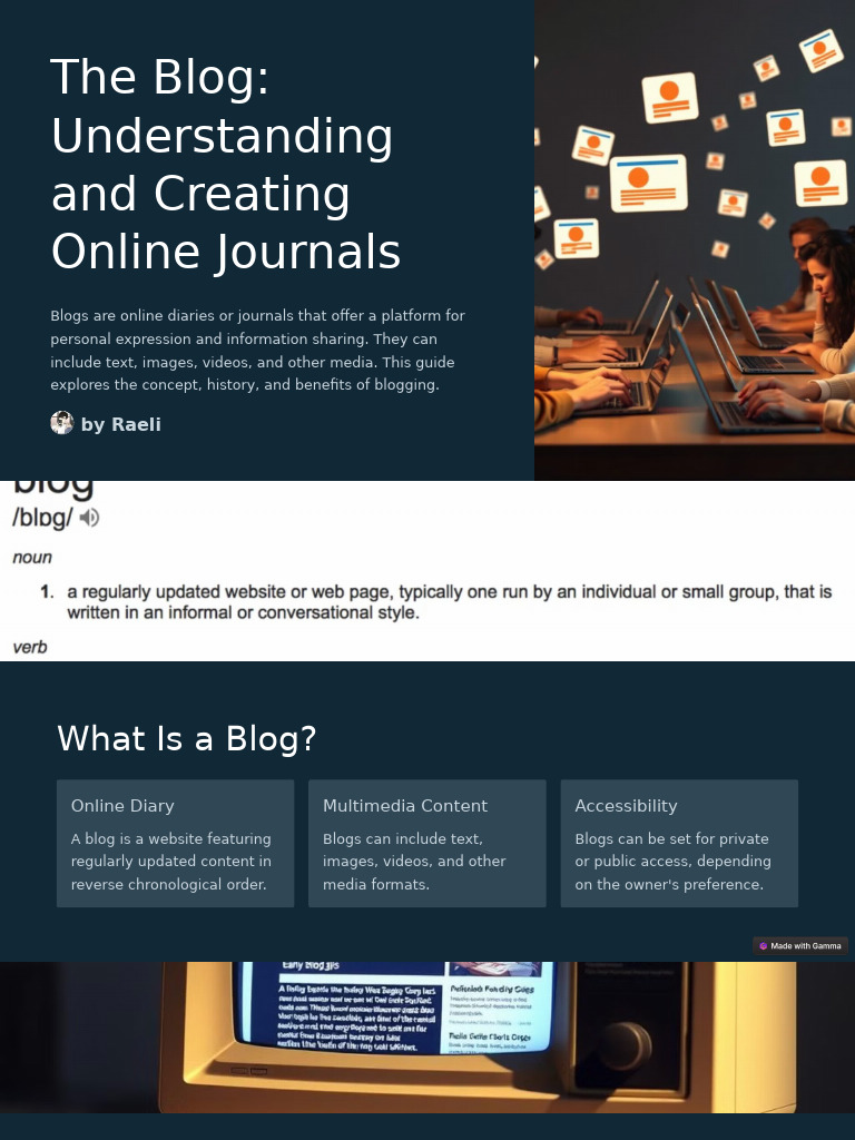 The Blog Understanding and Creating Online Journals | PDF | Blog | Mass ...