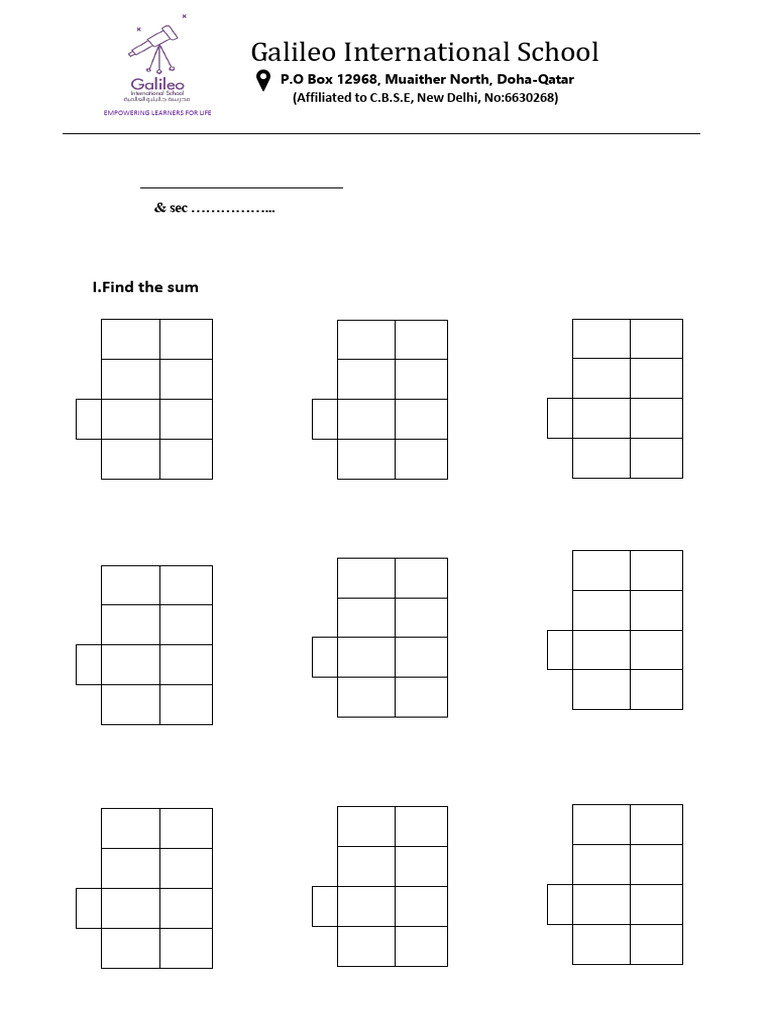 Math worksheet Grade 1-Addition | PDF