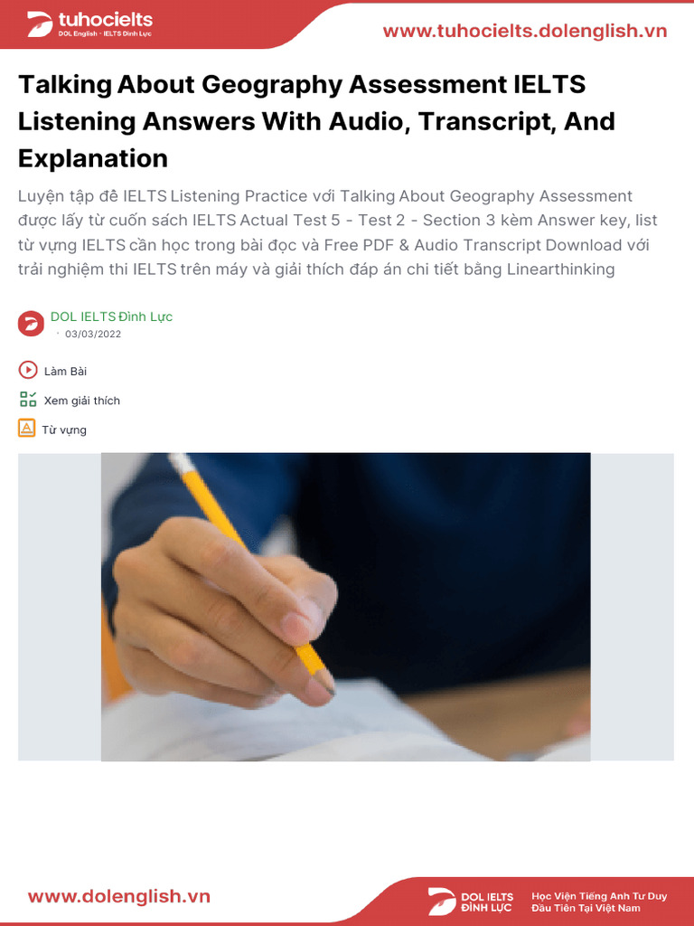 IELTS Listening: Geography Practice Test | PDF | International English ...