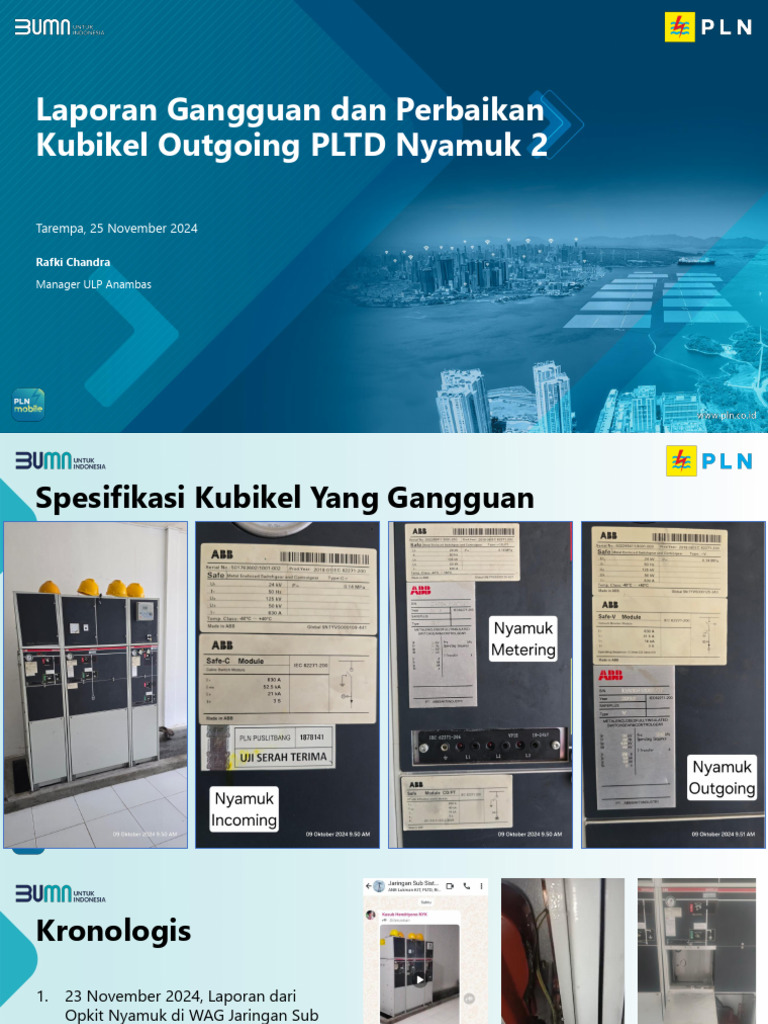 (ANB) Laporan Gangguan Dan Perbaikan Kubikel Outgoing PLTD Nyamuk 2 | PDF