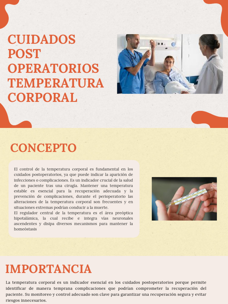 Cuidados Post Operatorios | PDF | Termorregulación | Causas de la muerte