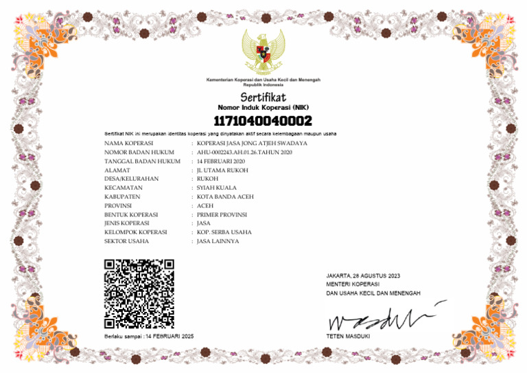 Sertifikat Jong Atjeh | PDF