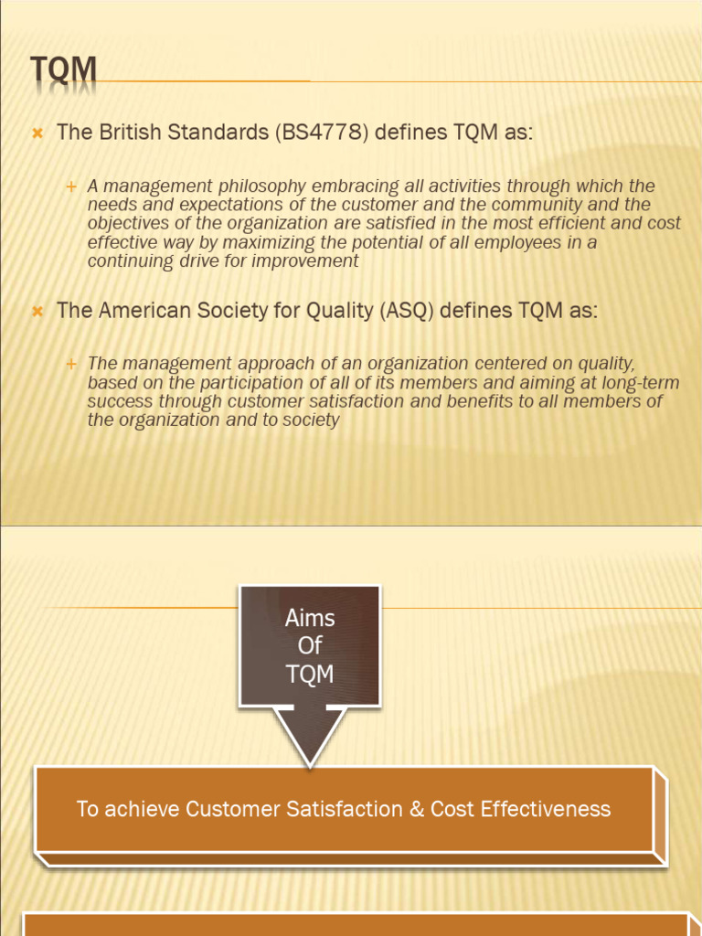 TQM 1 | PDF | Quality Management | Customer