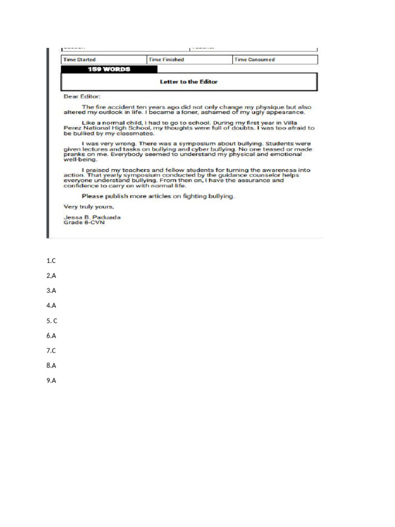 Reading Test q4 | PDF