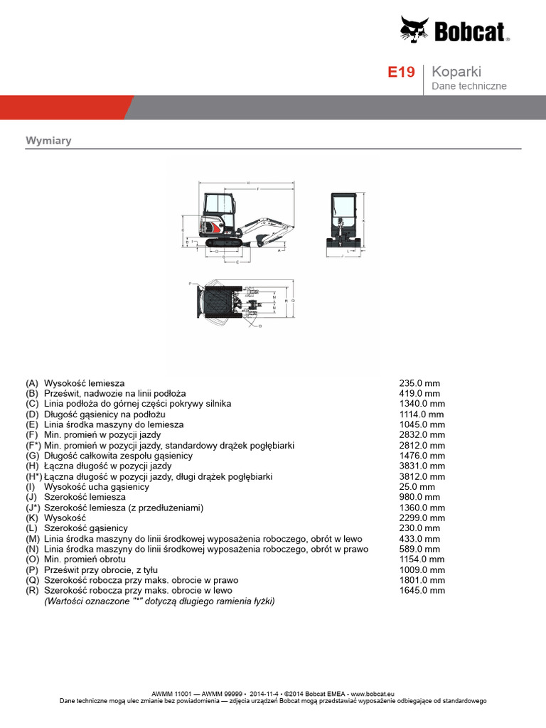Specyfikacja E19 | PDF