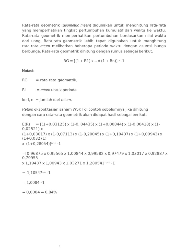 TUGAS 2 TEORI PORTOFOLIO DAN ANALISIS INVESTASI | PDF