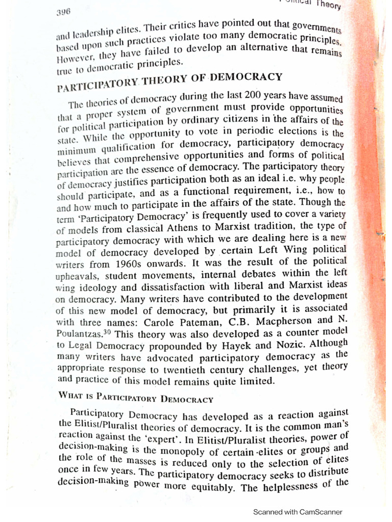 Theories of Democracy | PDF