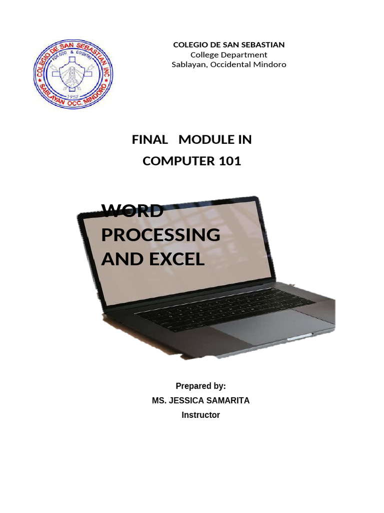 Comp101 Excel Module | PDF | Microsoft Excel | Computer File