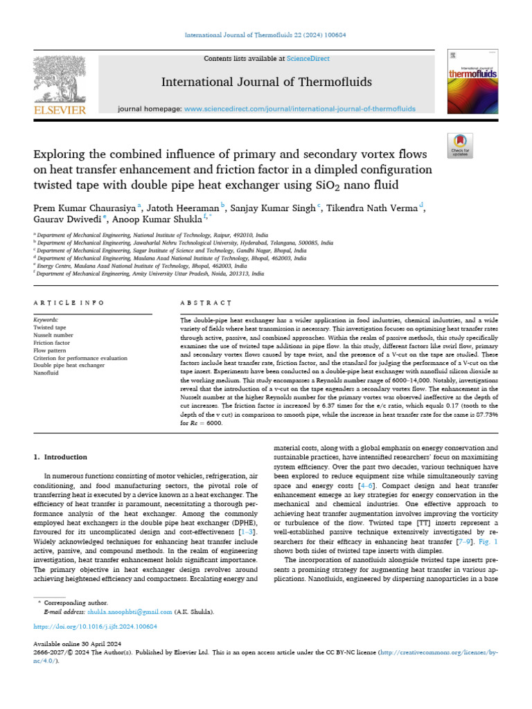 Exploring the combined influence of primary and secondary vortex flows ...