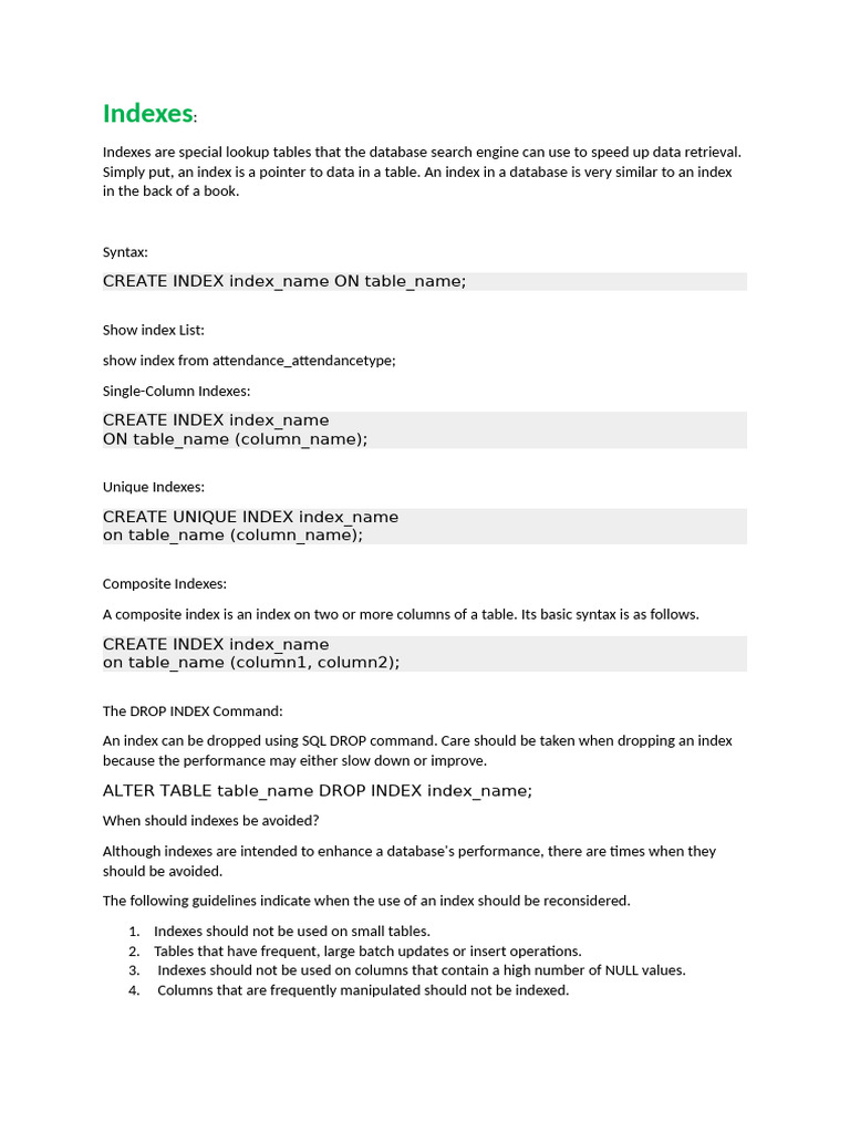 Indexes and Views in SQL | PDF | Database Index | Computing