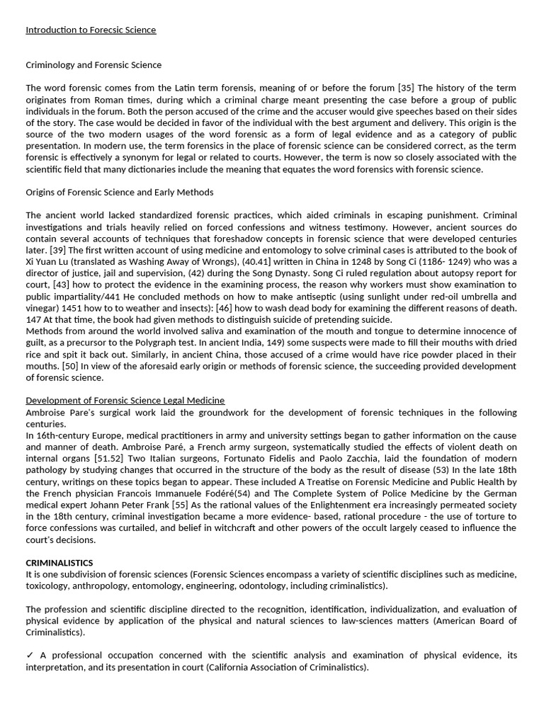 Module 6 Intro. To Forensic Science | PDF | Forensic Science | Ballistics