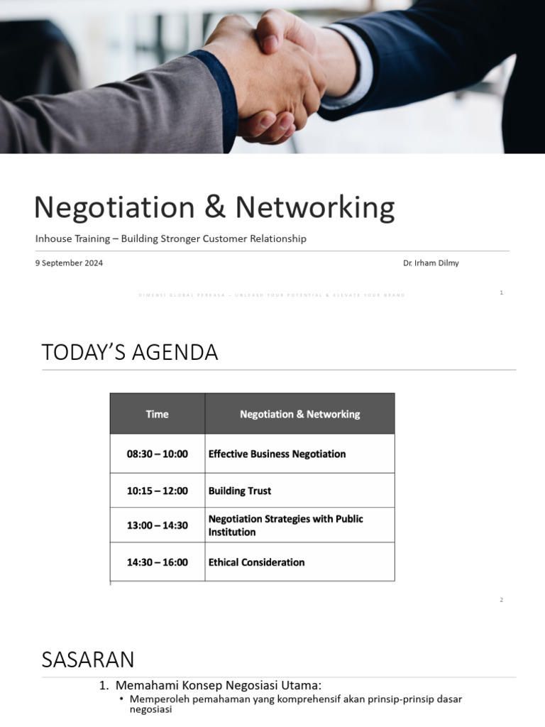 Strategi Negosiasi Efektif untuk Bisnis | PDF