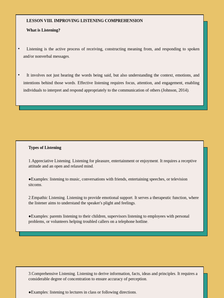 Enhance Listening Comprehension Skills | PDF | Reading Comprehension ...