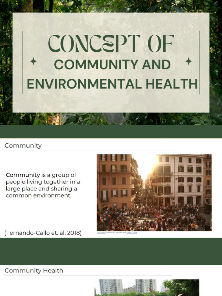 Community and Environmental Health | PDF