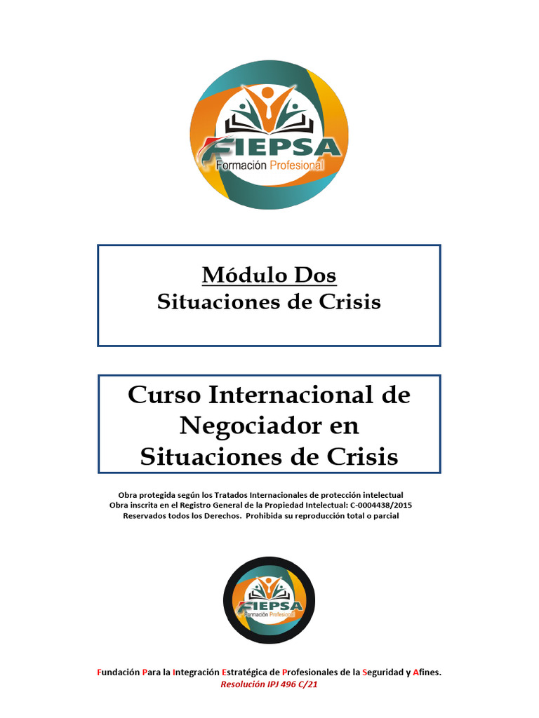 2 Modulo Dos Curso Int. de Negociacion en Situaciones de Crisis Online | PDF | Negociación ...