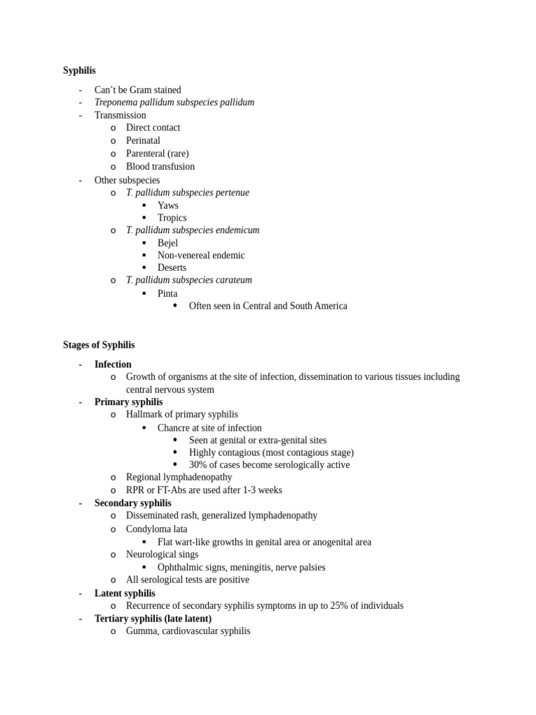 Syphilis | PDF | Animal Diseases | Microbiology