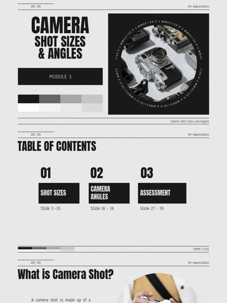 Camera Shot Sizes and Angles | PDF | Close Up | Camera