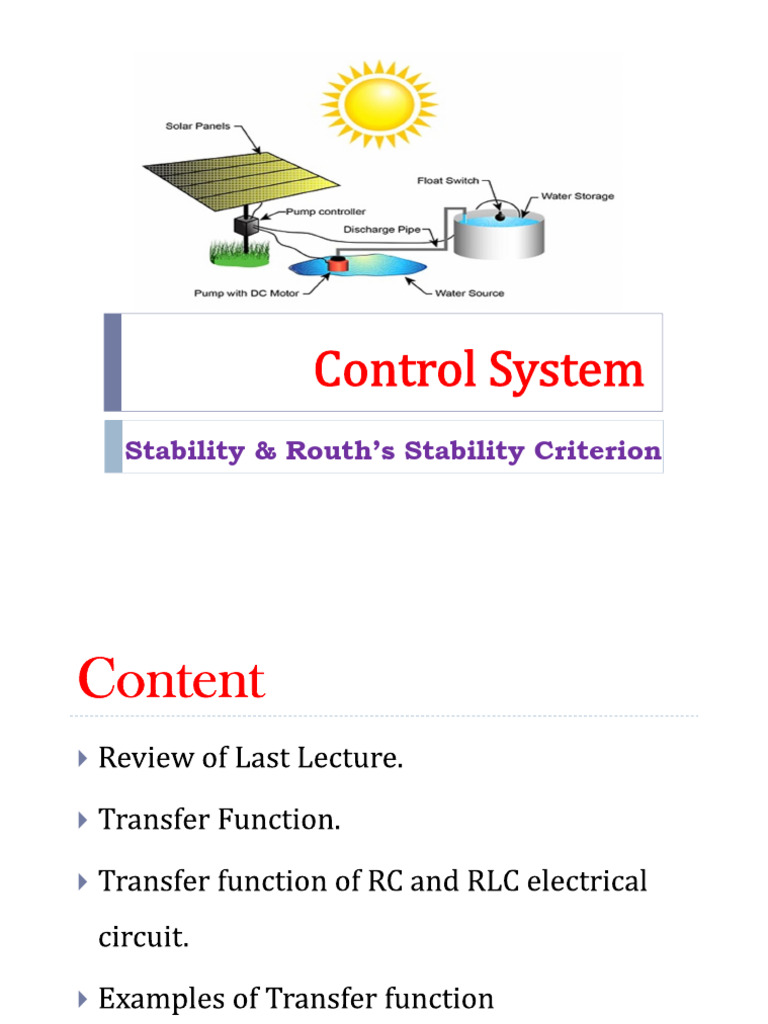 Routh's Stability Criterion Explained | PDF