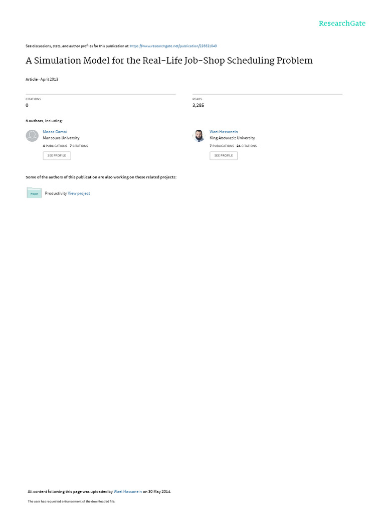 JOB SHOP MODEL VIP | PDF | Computing | Applied Mathematics