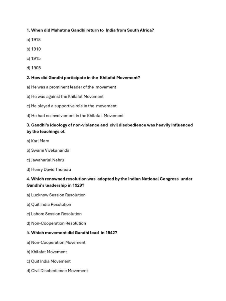 Mahatma Gandhi | PDF