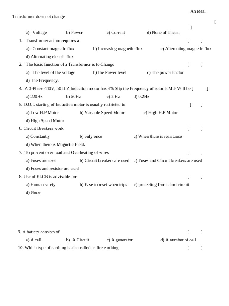 Imp Bits Pdf Electric Motor Transformer