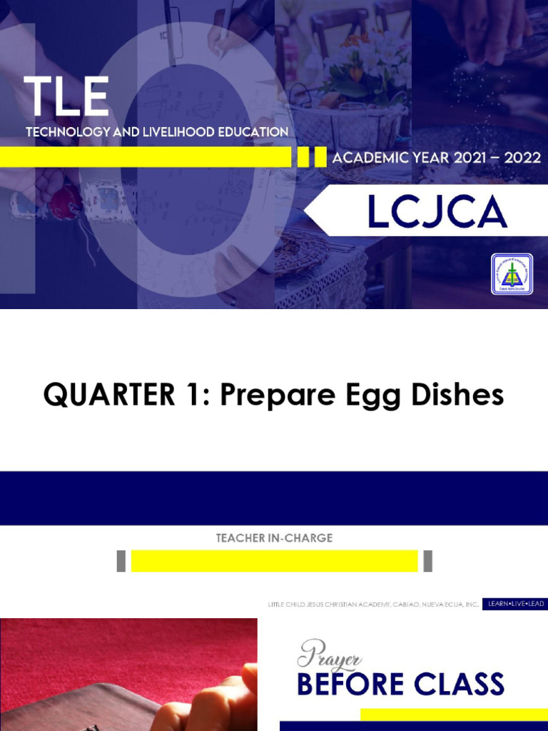 TLE-10-Q1-PPT1.1.1 | PDF | Custard | Foods