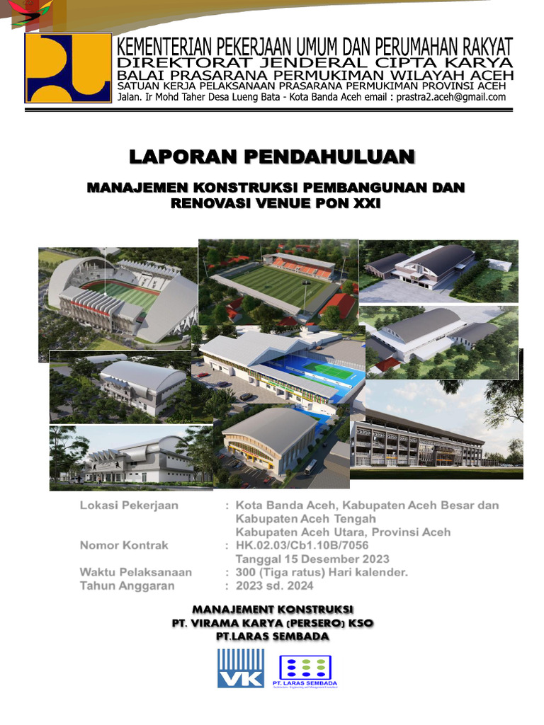 Laporan Pendahuluan -Mk Venue Pon Xxi | PDF