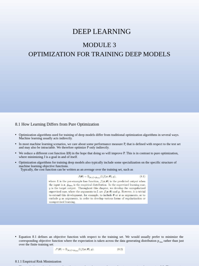 Deep Learning Module 3-1 | PDF | Mathematical Optimization | Artificial Neural Network