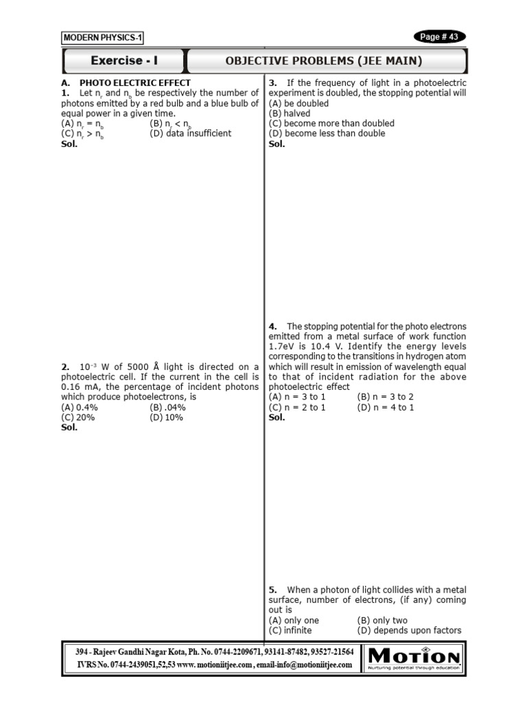 Photoelectric Effect and Matter Waves | PDF | Photoelectric Effect | Electron