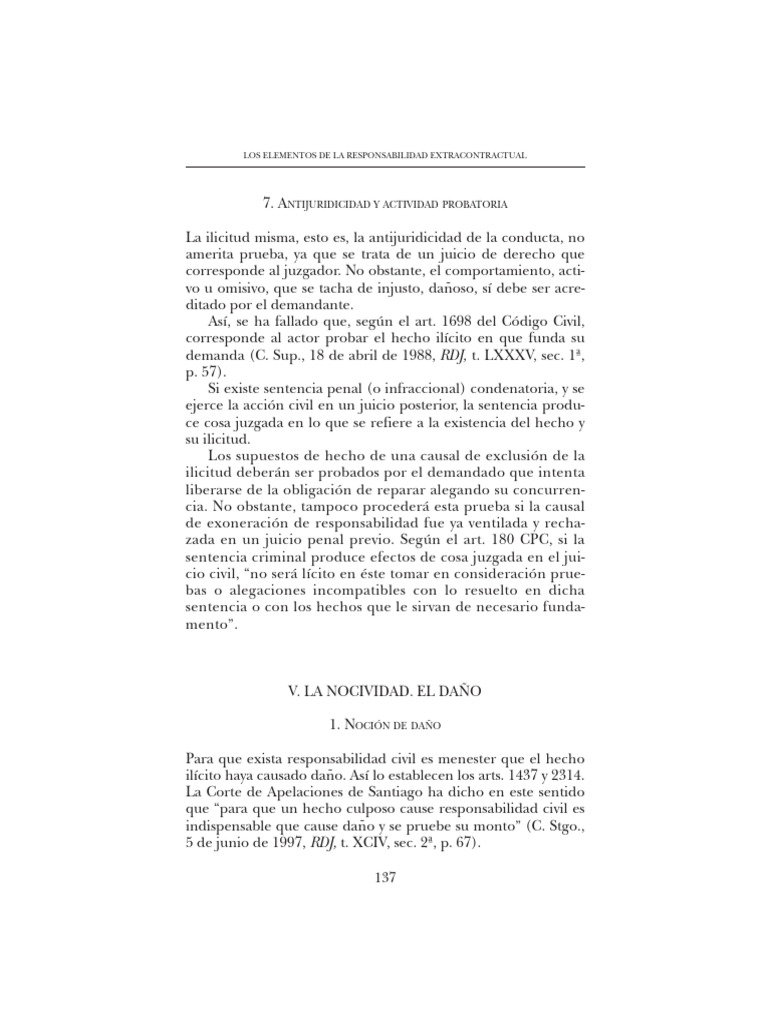 Elementos R. Antijuricidad | PDF | Daños y perjuicios | Caso de ley