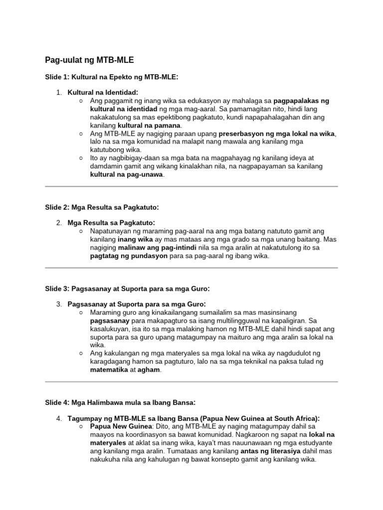 MTB - Mle | PDF