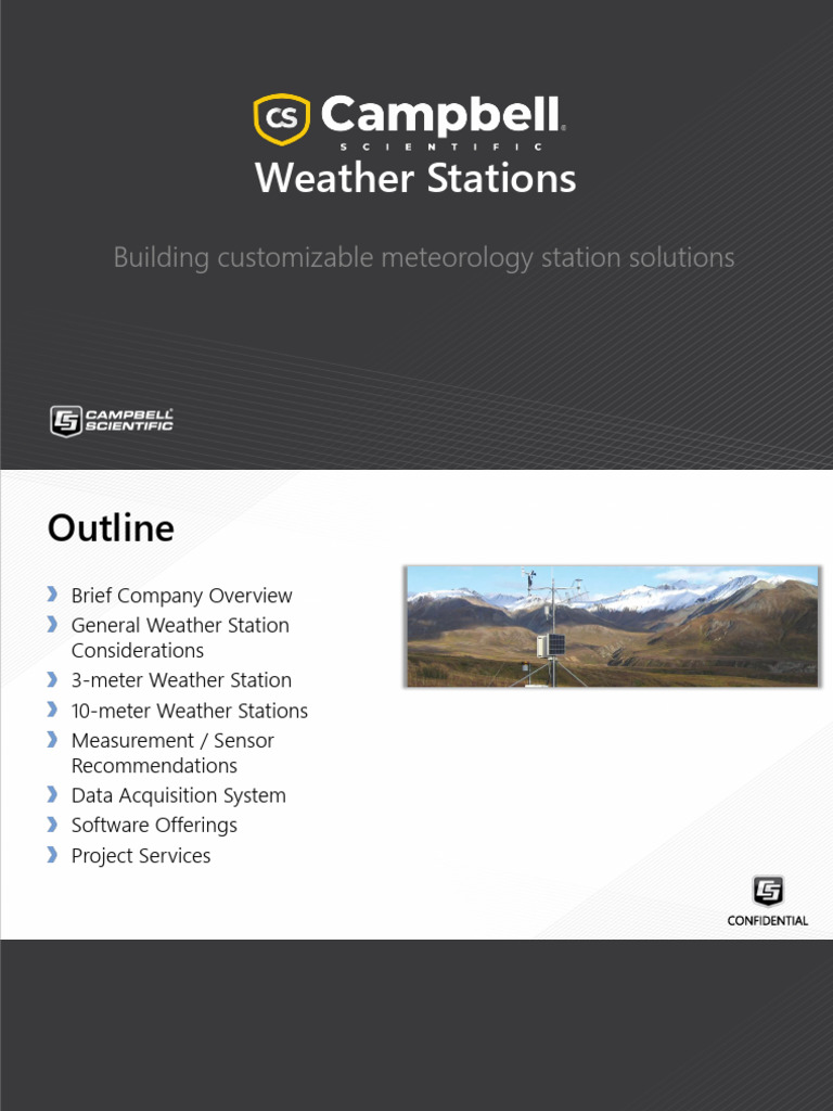 Campbell Scientific Weather Stations Presentation | PDF | Precipitation ...