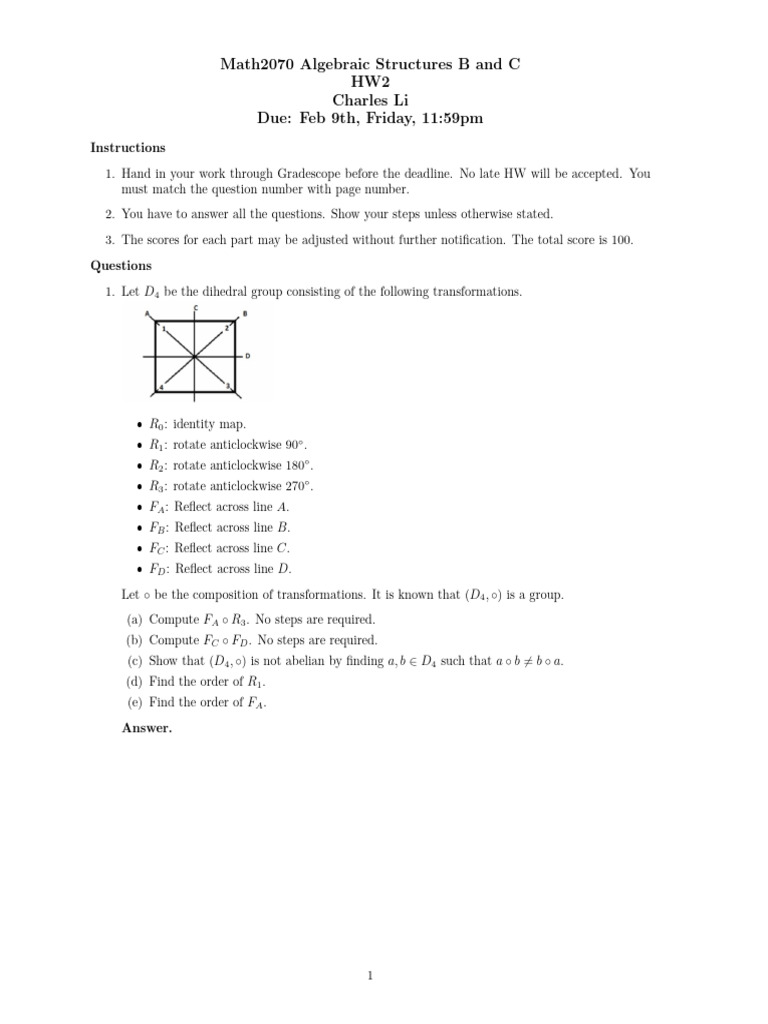 2024math2070hw2sol | PDF | Number Theory | Discrete Mathematics