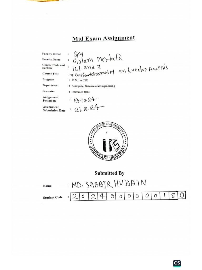 math assignment | PDF