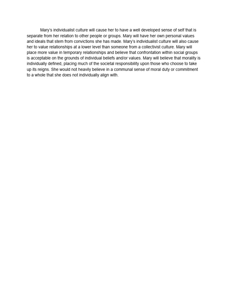 AP Psych Differences Between Individualist and Collectivist Cultures | PDF