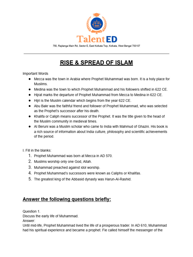 Rise & Spread of Islam _ History | PDF | Muhammad | Caliphate