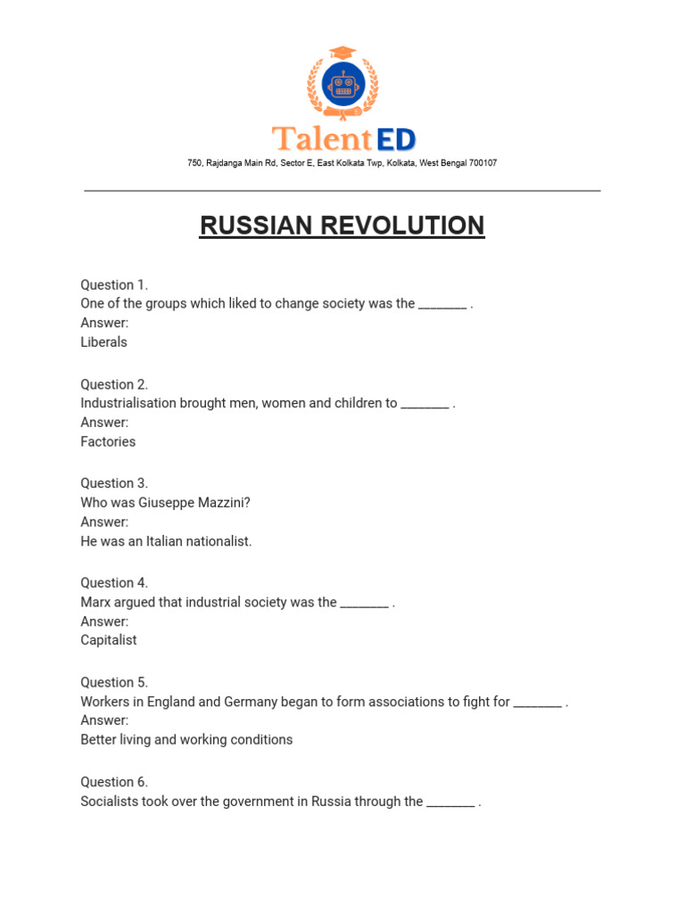 Russian Revolution - History | PDF | Russian Revolution | Vladimir Lenin
