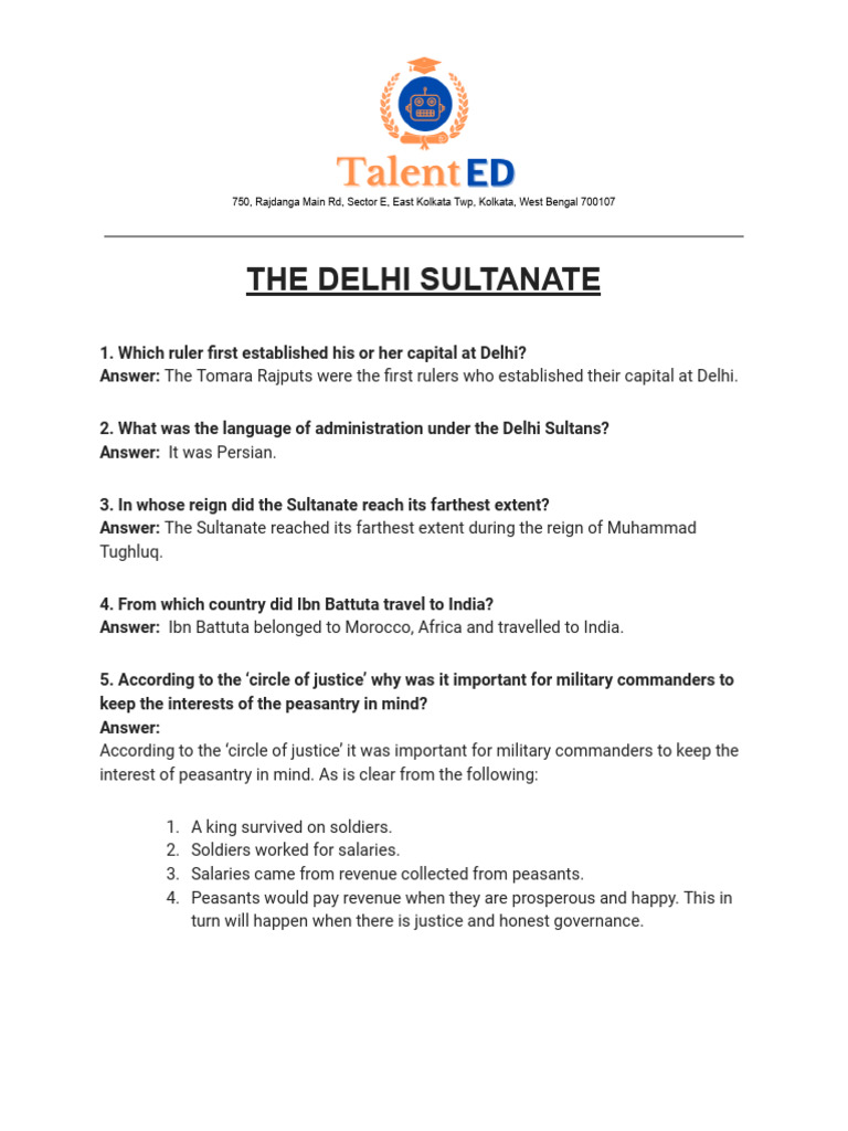 Delhi Sultanate: Key Facts & History | PDF